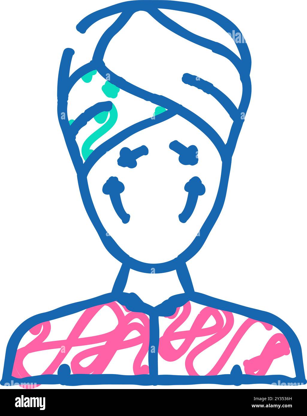 lifting facial skin icon doodle illustration Stock Vector Image & Art ...