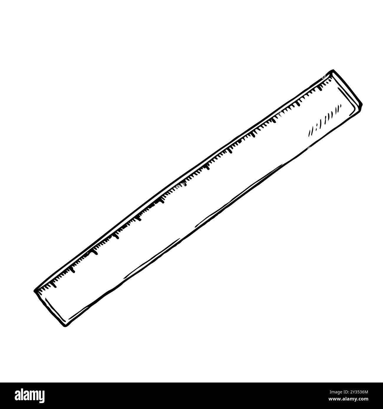 Vector illustration. Ruler icon isolated on white background. Office ...