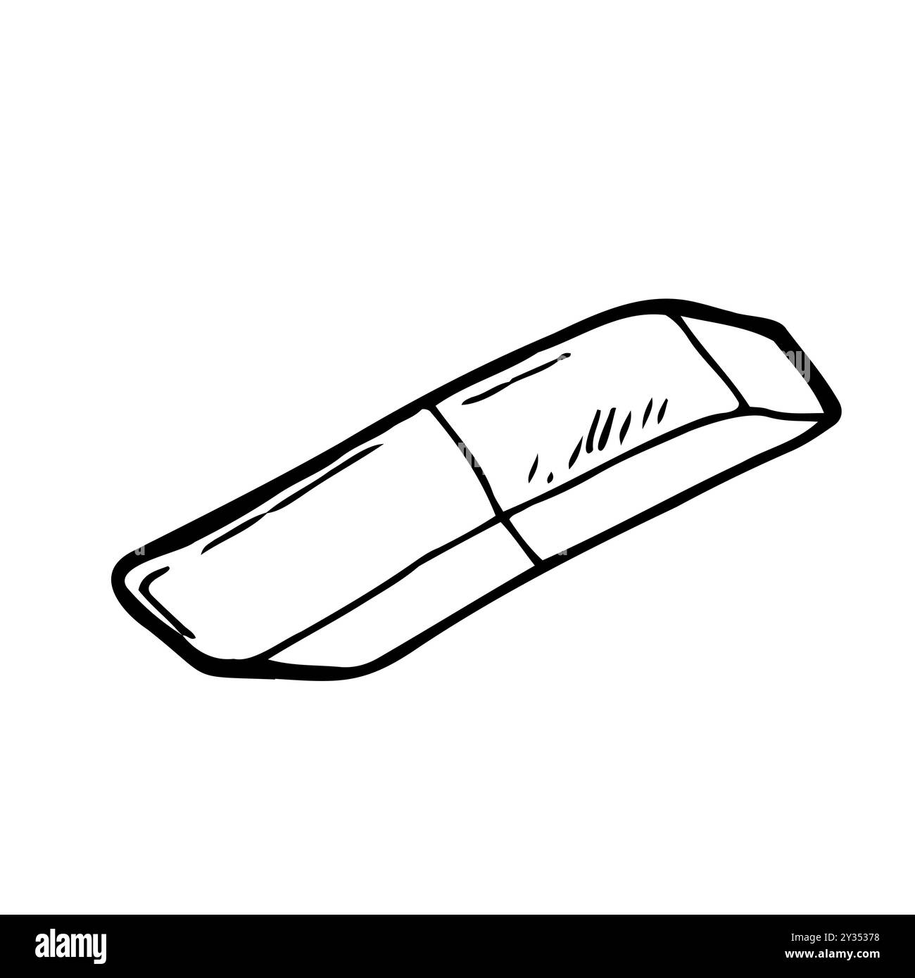 Eraser stationary vector drawings, cartoon vector, line Stock Vector ...