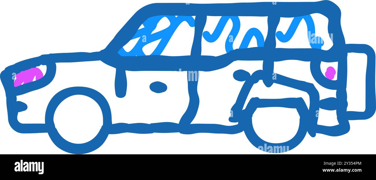 suv high cross car icon doodle illustration Stock Vector Image & Art ...