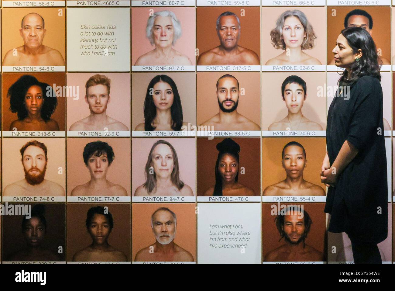 London, UK. 12th Sep, 2024. Artistic Director of the Museum, Aditi Anand, with 'Humane' by ...