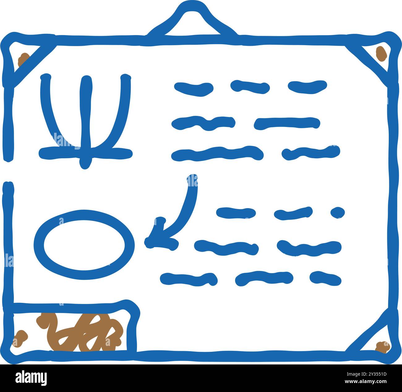 blackboard of classroom icon doodle illustration Stock Vector Image ...