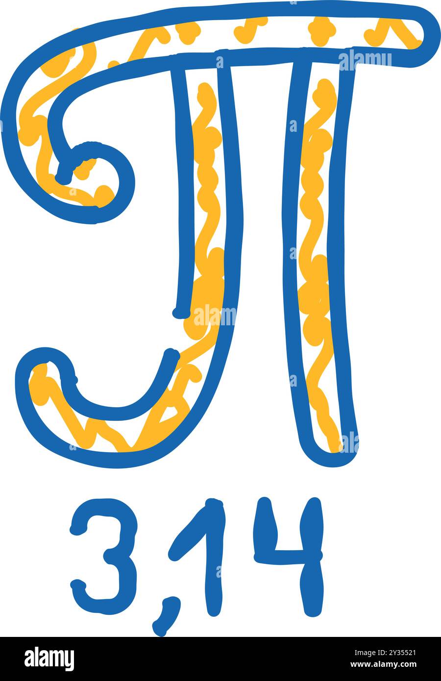pi number icon doodle illustration Stock Vector Image & Art - Alamy