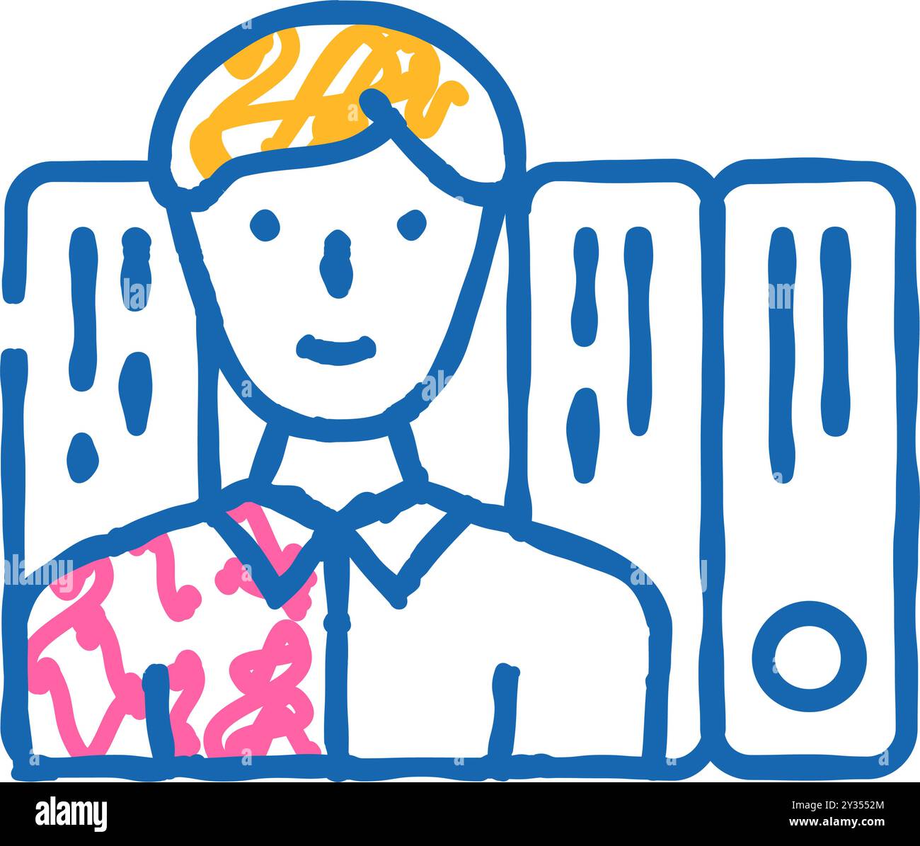 documentation of sales icon doodle illustration Stock Vector Image ...