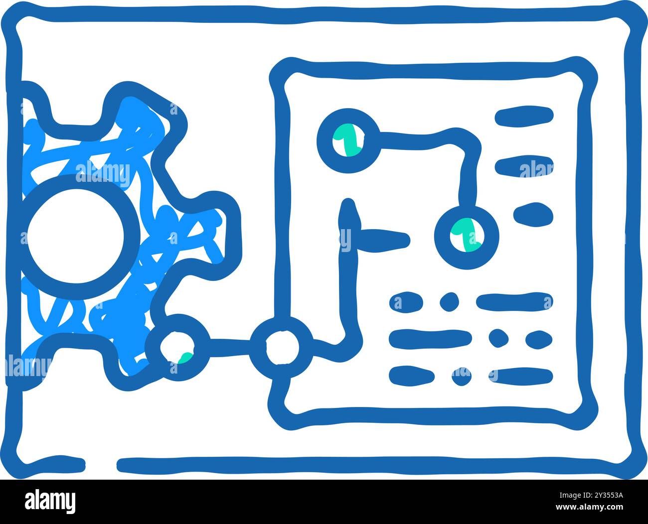 engineering processing icon doodle illustration Stock Vector Image ...