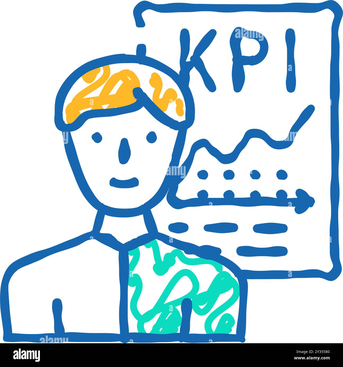 kpi seller icon doodle illustration Stock Vector Image & Art - Alamy