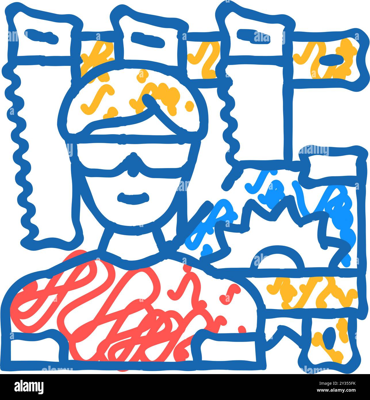 carpenter worker icon doodle illustration Stock Vector Image & Art - Alamy