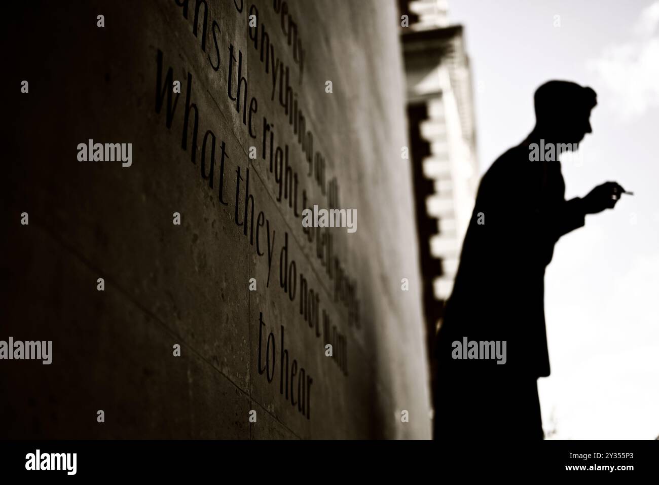 George orwell statue broadcasting house hi-res stock photography and ...