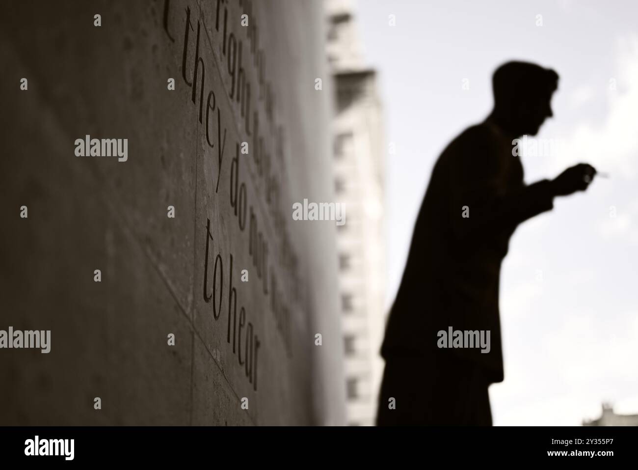 George orwell statue broadcasting house hi-res stock photography and ...