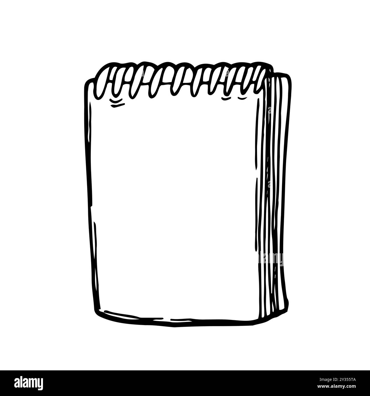 Vector sketch of notepad. Hand draw illustration Stock Vector Image ...