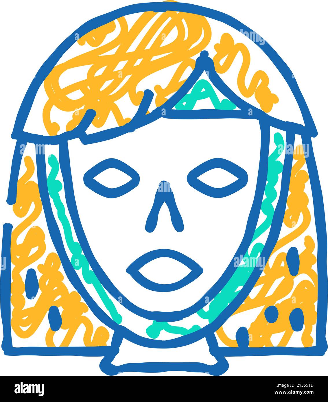 facial mask cosmetic icon doodle illustration Stock Vector Image & Art ...