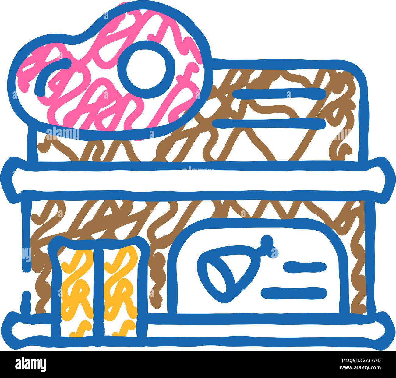butcher shop icon doodle illustration Stock Vector Image & Art - Alamy