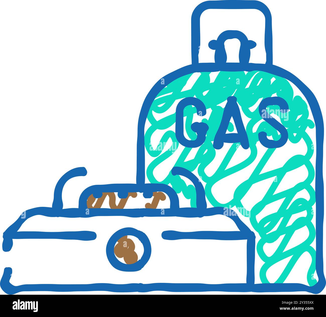 gas cooktop icon doodle illustration Stock Vector Image & Art - Alamy