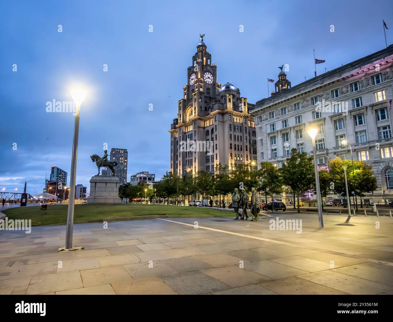 This image from Pier Head is of the buildings known as the Three Graces ...