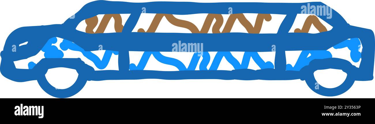 limousine car icon doodle illustration Stock Vector Image & Art - Alamy