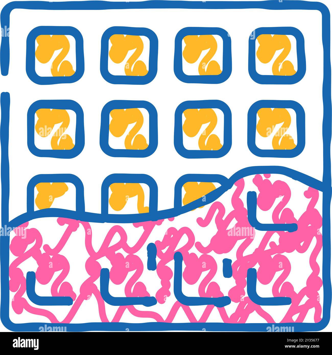 waffle dessert icon doodle illustration Stock Vector Image & Art - Alamy