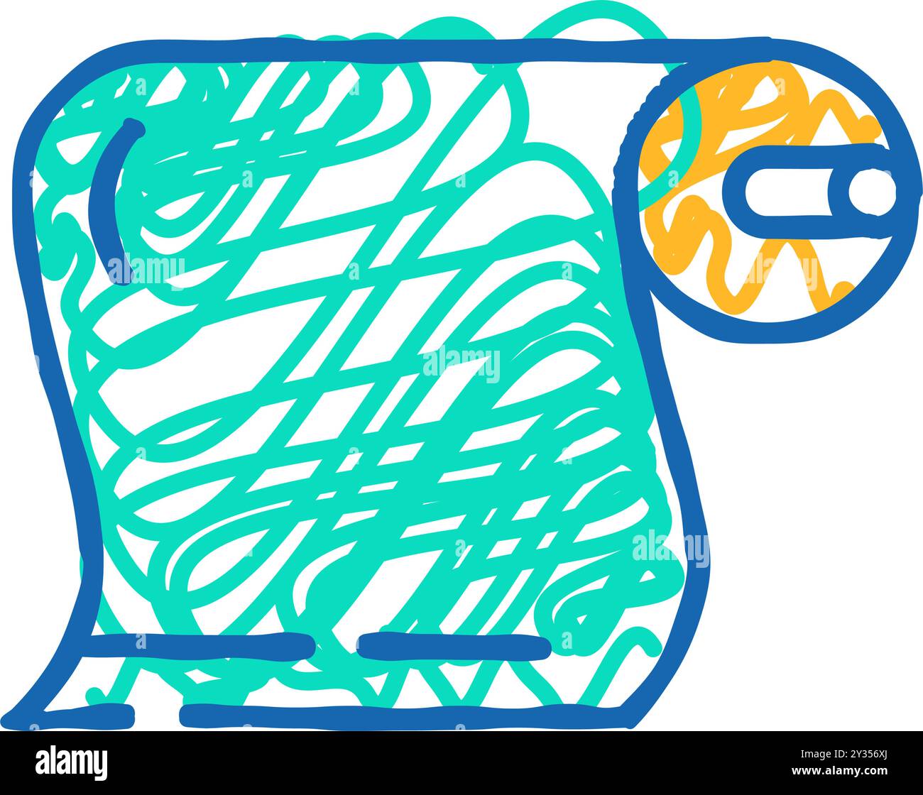 roll building material icon doodle illustration Stock Vector Image ...