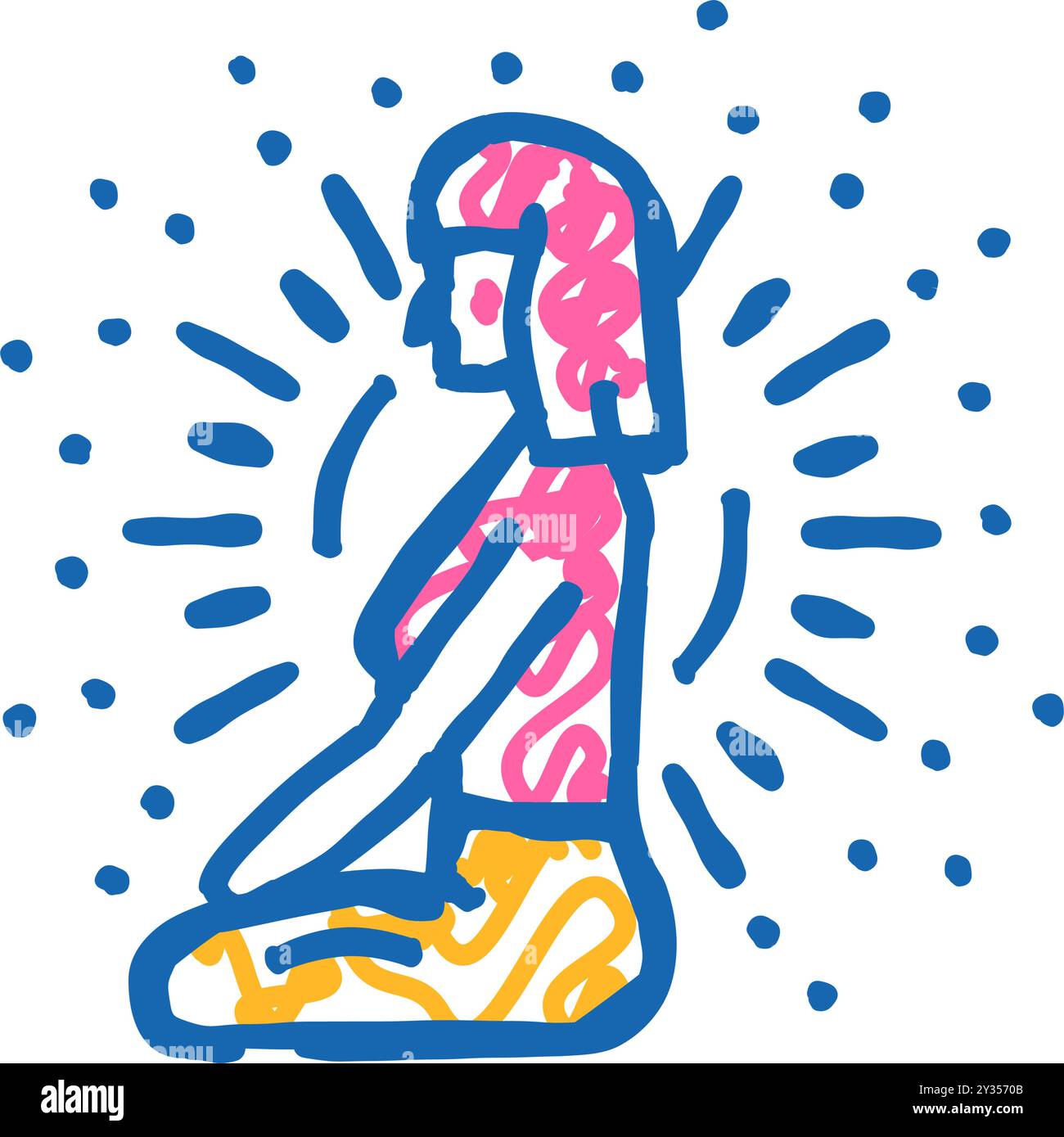 harmony meditation icon doodle illustration Stock Vector Image & Art ...