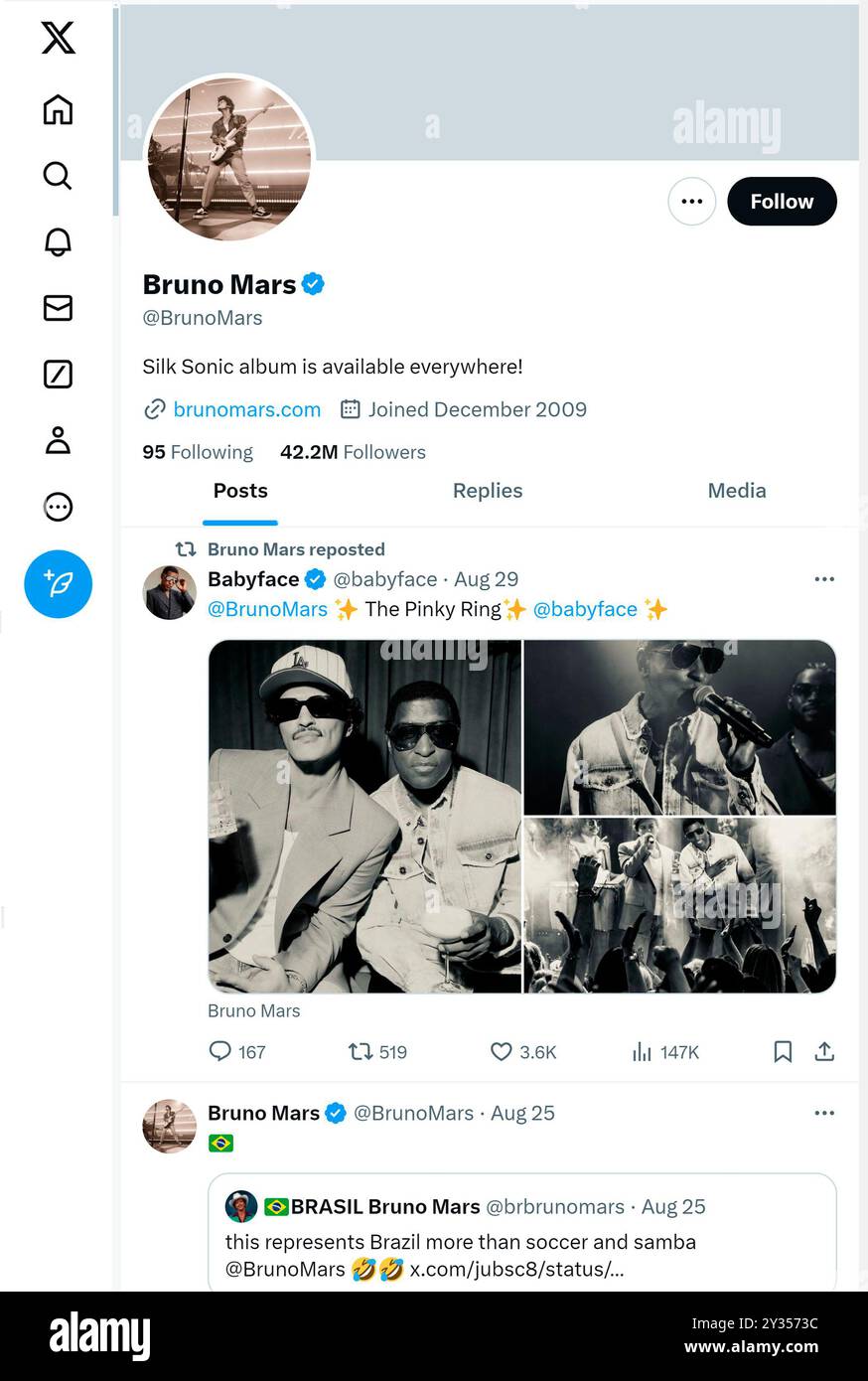 Bruno mars x hi-res stock photography and images - Alamy