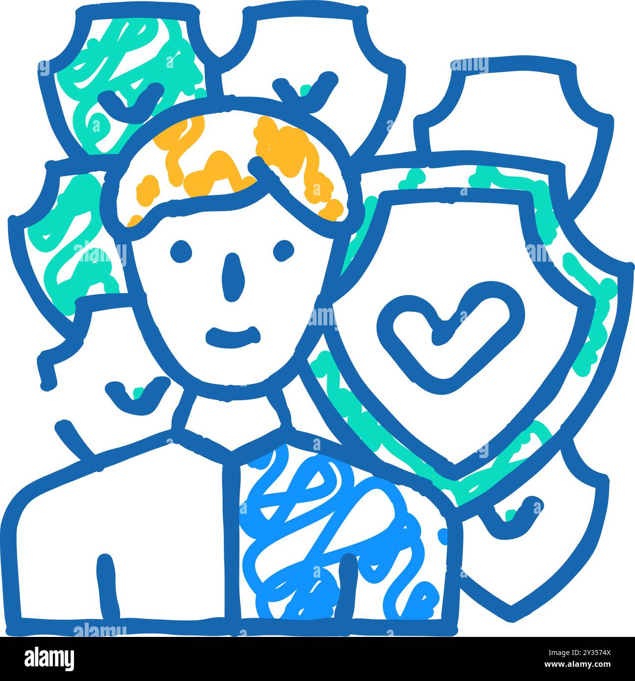 protection of deal icon doodle illustration Stock Vector Image & Art ...