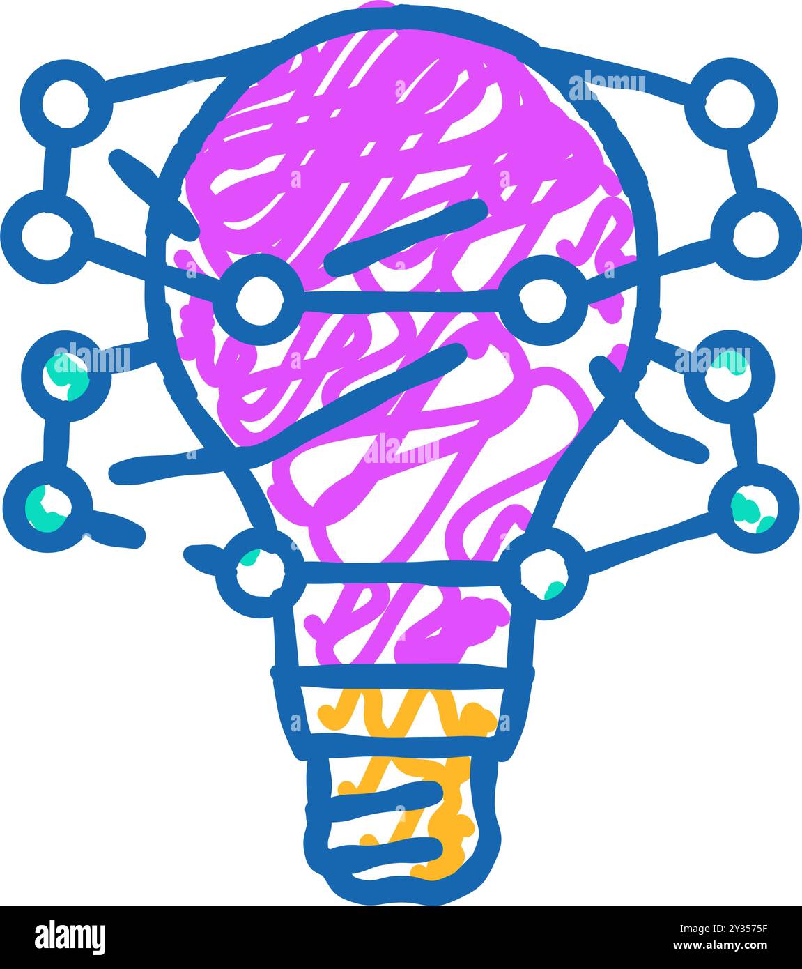 innovation light bulb icon doodle illustration Stock Vector Image & Art ...