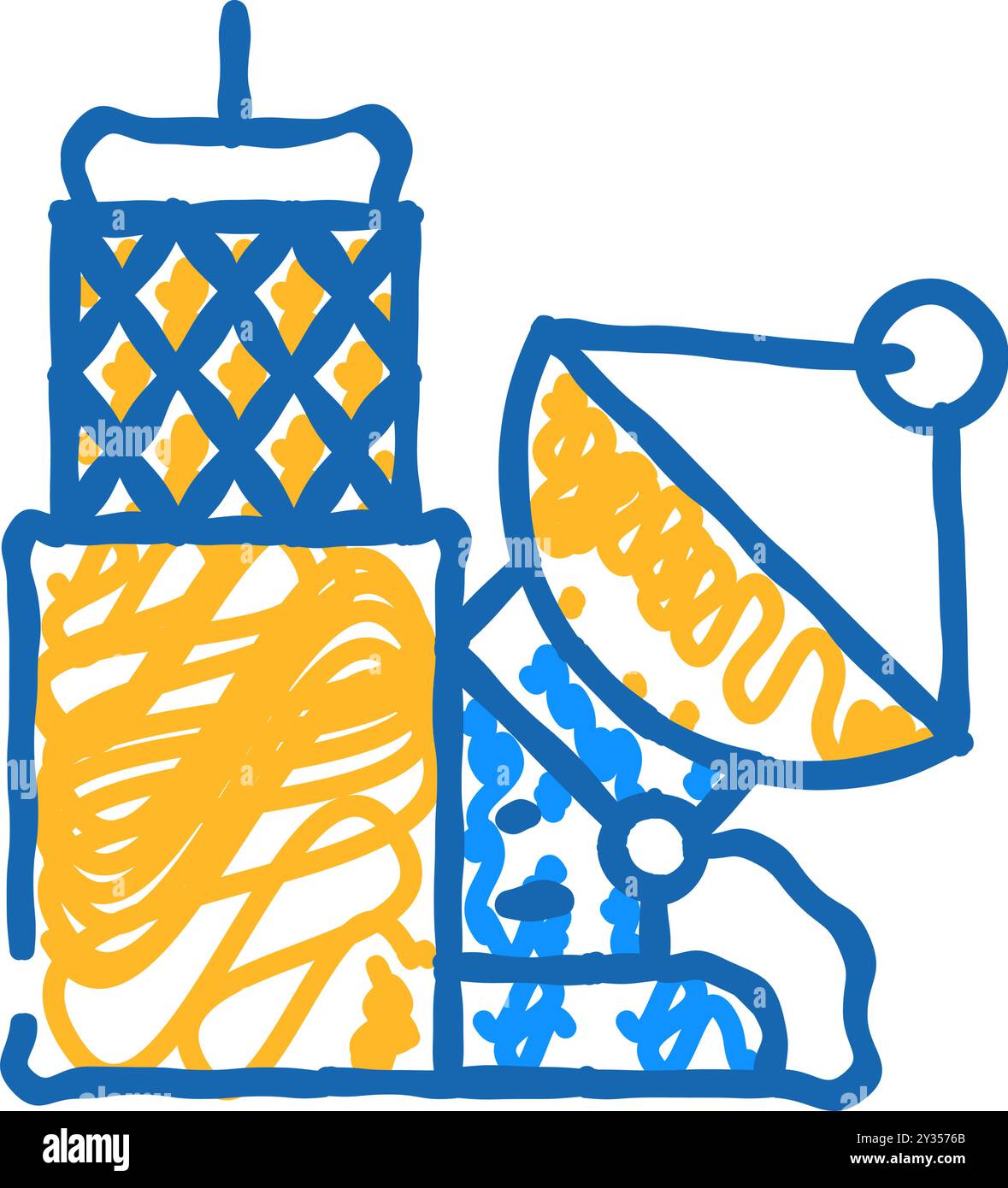 coaxial cable for television signals icon doodle illustration Stock ...