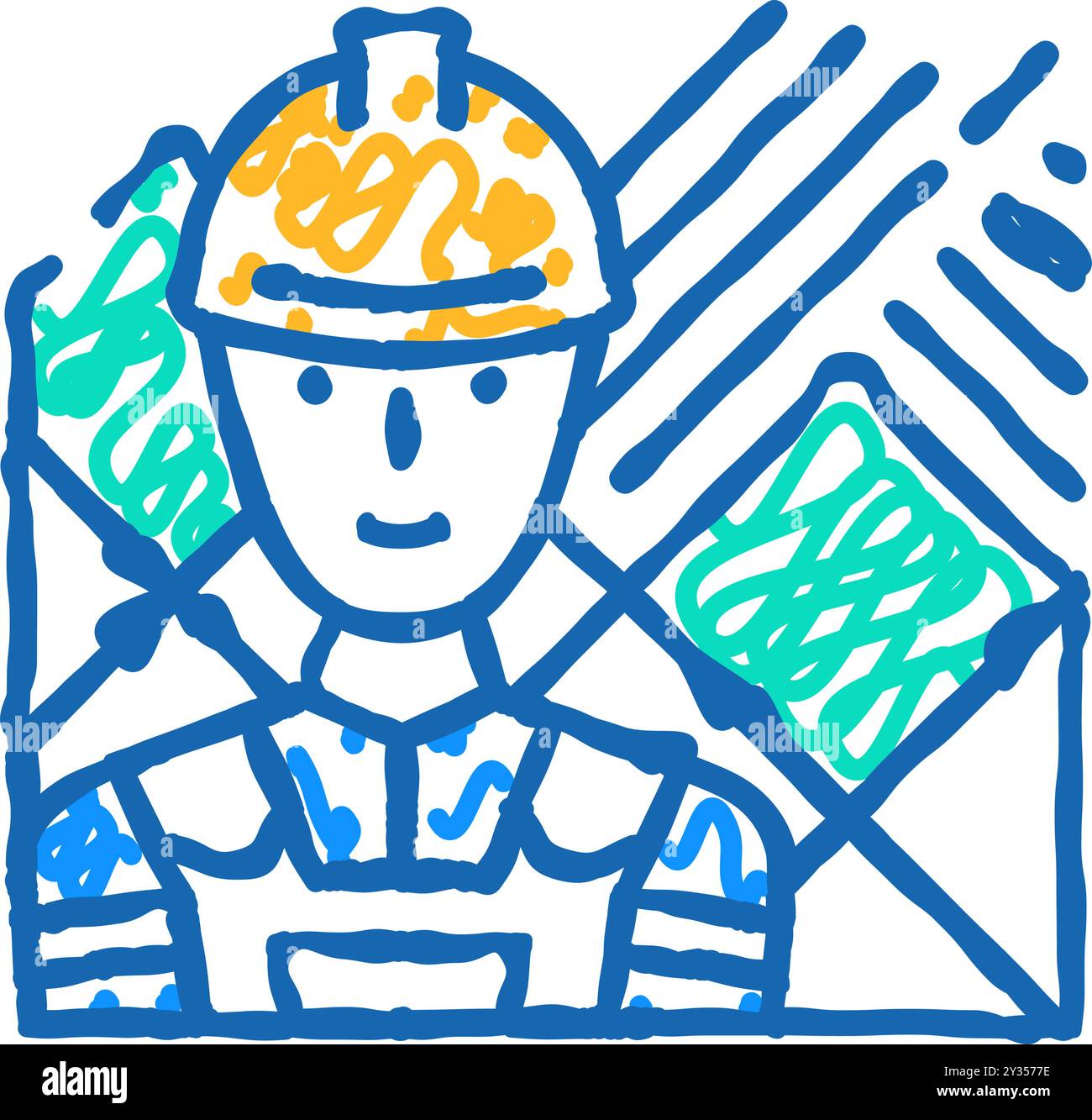 tiler handyman icon doodle illustration Stock Vector Image & Art - Alamy