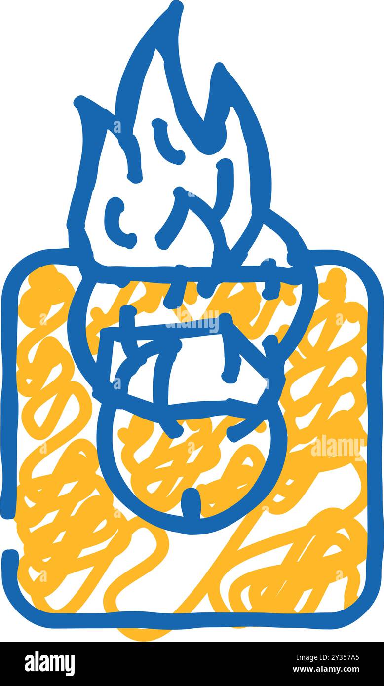 on fire socket icon doodle illustration Stock Vector Image & Art - Alamy