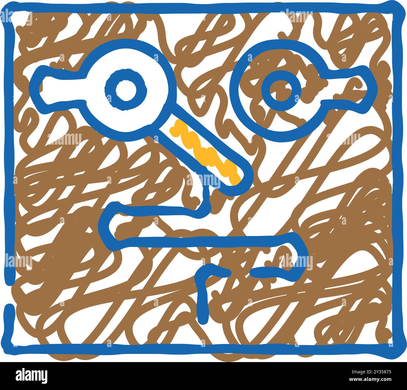 temperature switches mechanism icon doodle illustration Stock Vector ...