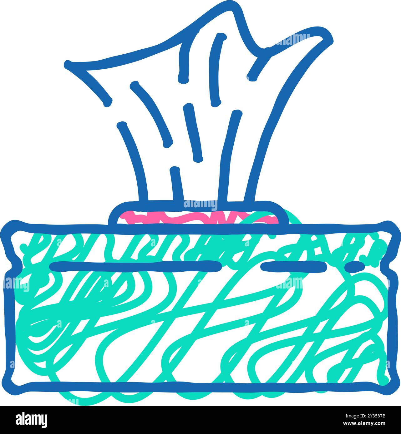 tissue box icon doodle illustration Stock Vector Image & Art - Alamy