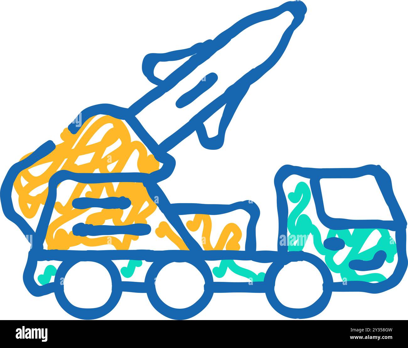 missile rocket icon doodle illustration Stock Vector Image & Art - Alamy