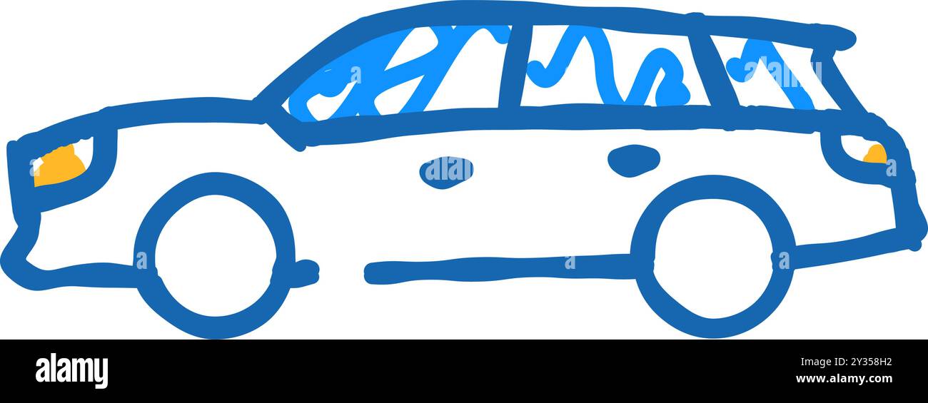 shooting brake car icon doodle illustration Stock Vector Image & Art ...