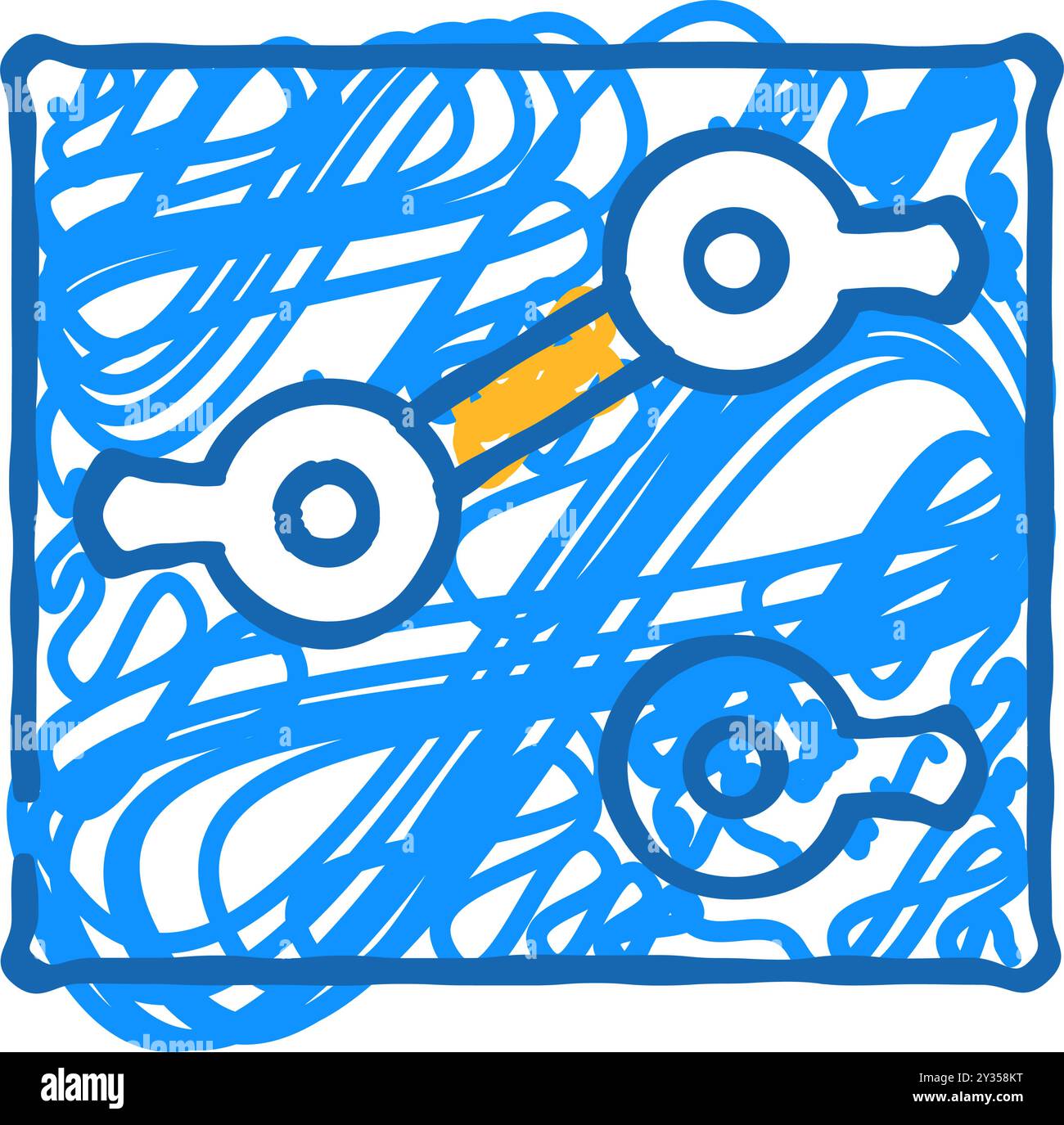 single pole double throw electric switch icon doodle illustration Stock ...