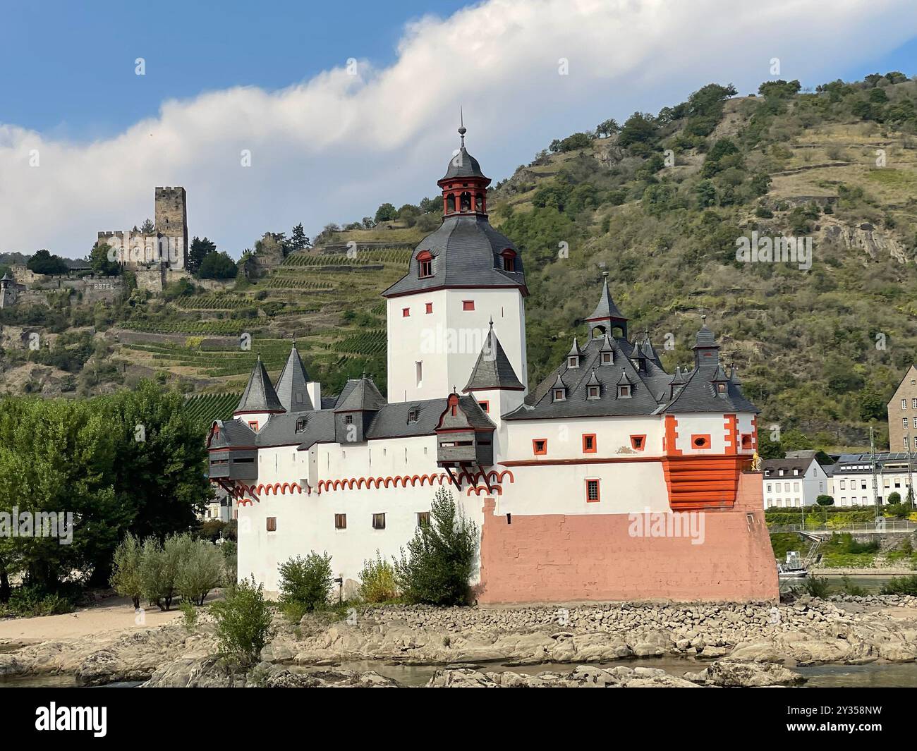 PFALZGRAFENSTEIN CASTLE on the Rhine, Germany, was established as a ...