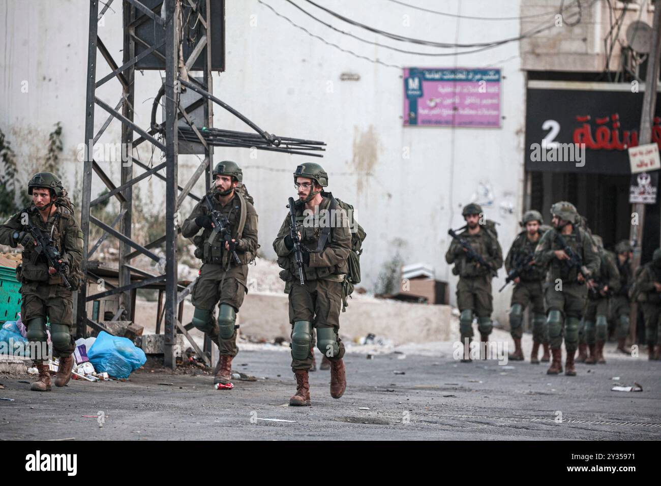 Tubas, Palestine. 11th Sep, 2024. Israeli infantry soldiers seen ...