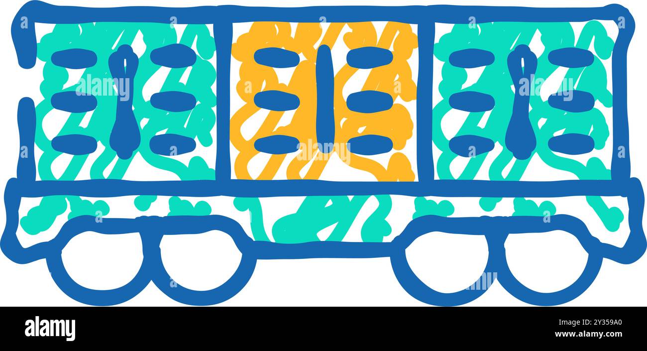 freight wagon icon doodle illustration Stock Vector Image & Art - Alamy
