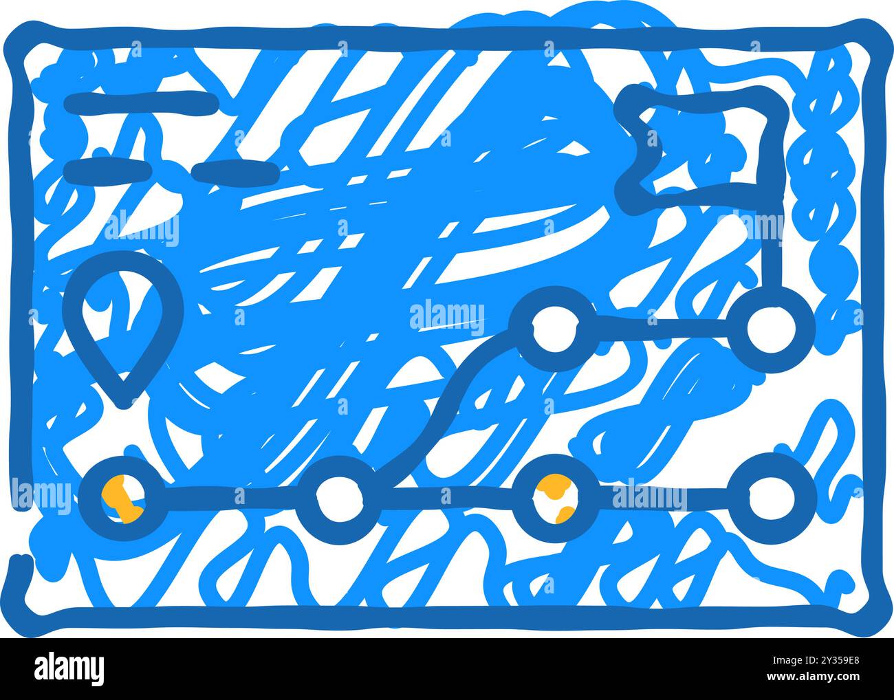 route scheme icon doodle illustration Stock Vector Image & Art - Alamy