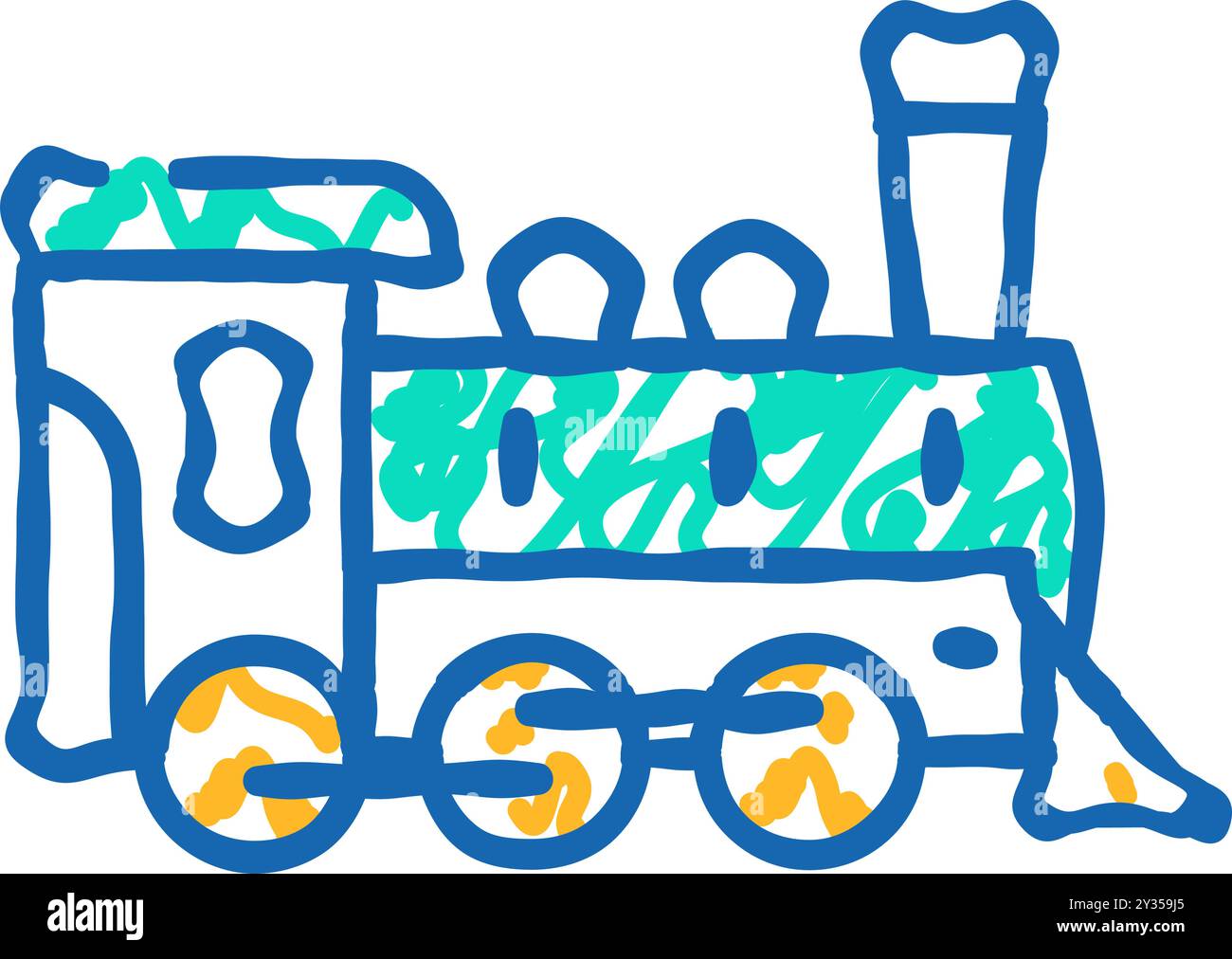 steam train icon doodle illustration Stock Vector Image & Art - Alamy