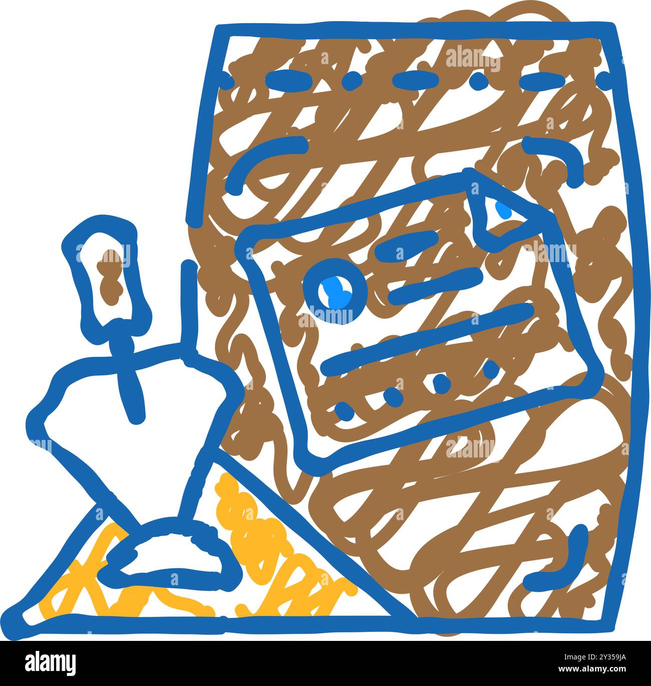 concrete and mortar icon doodle illustration Stock Vector Image & Art ...