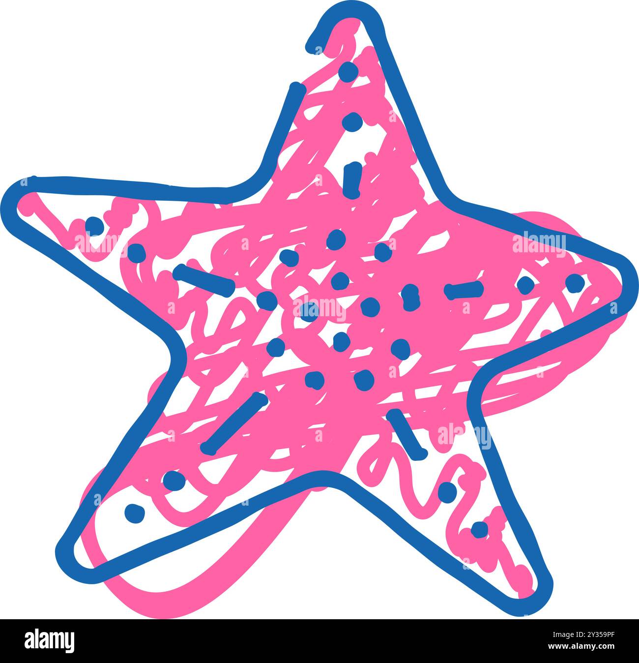starfish marine animal icon doodle illustration Stock Vector Image ...