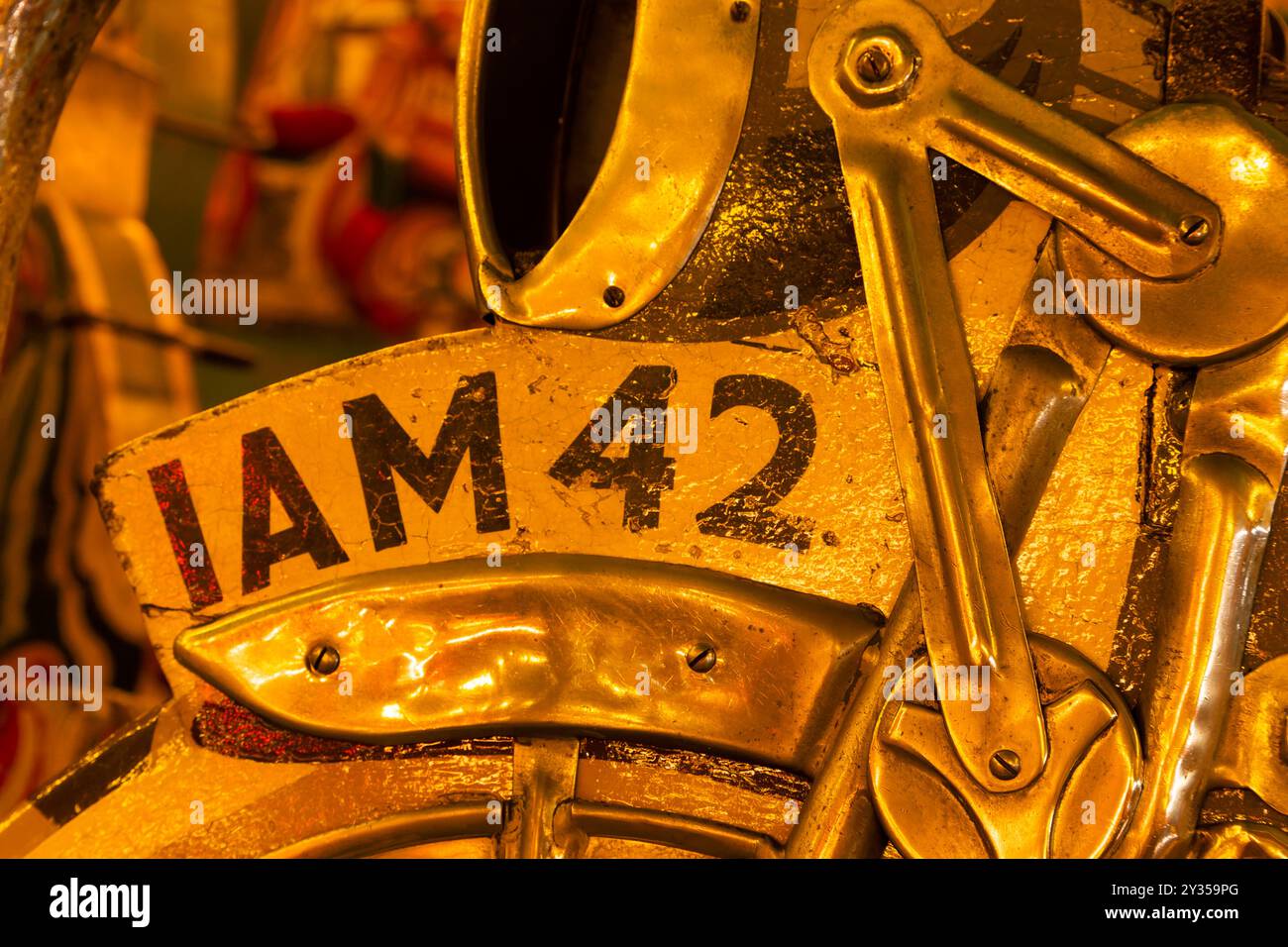Brightly Painted Close up Detail of a Motor Cycle on the Rock ‘n’ Roll ...