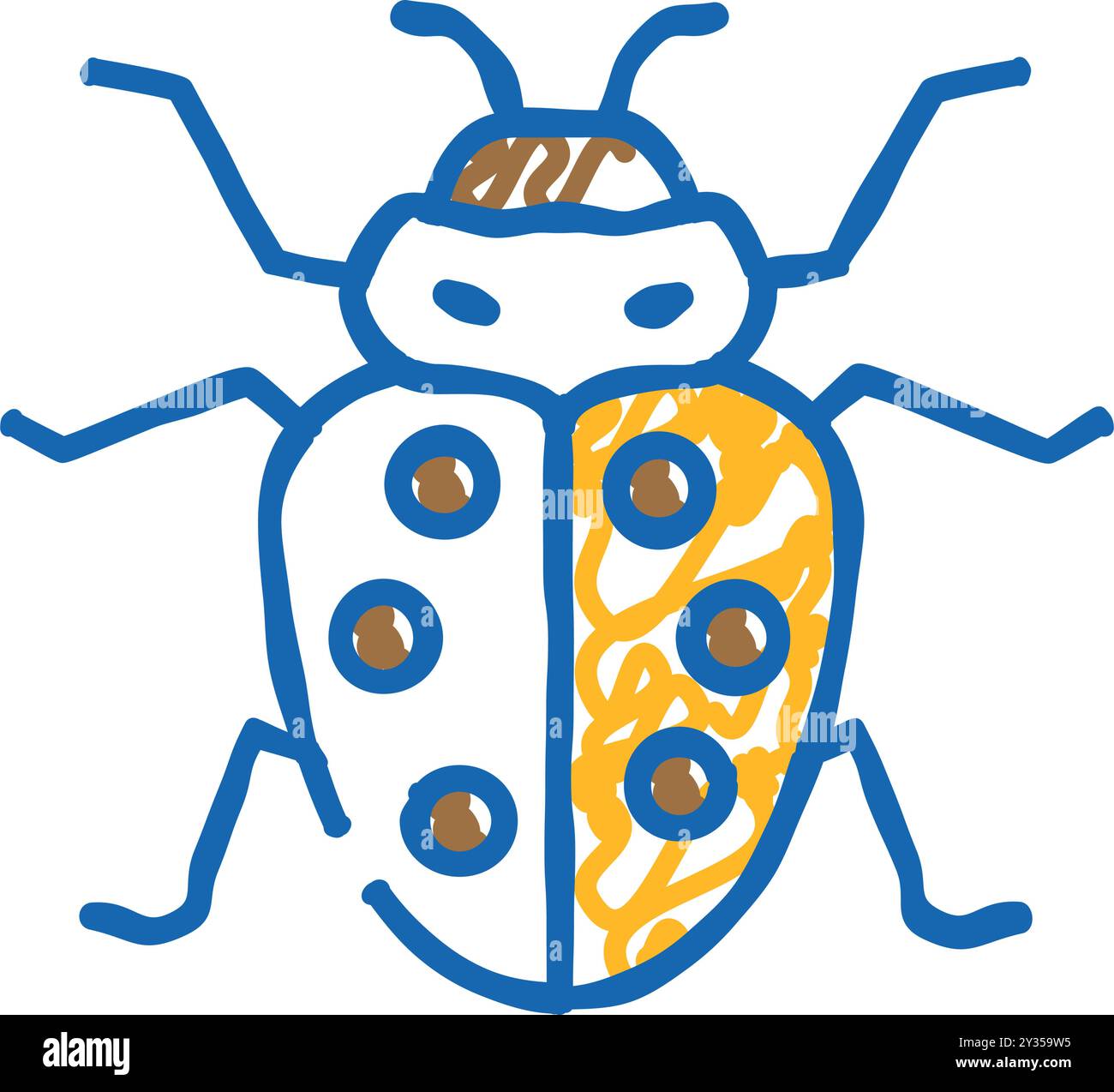 ladybug insect icon doodle illustration Stock Vector Image & Art - Alamy