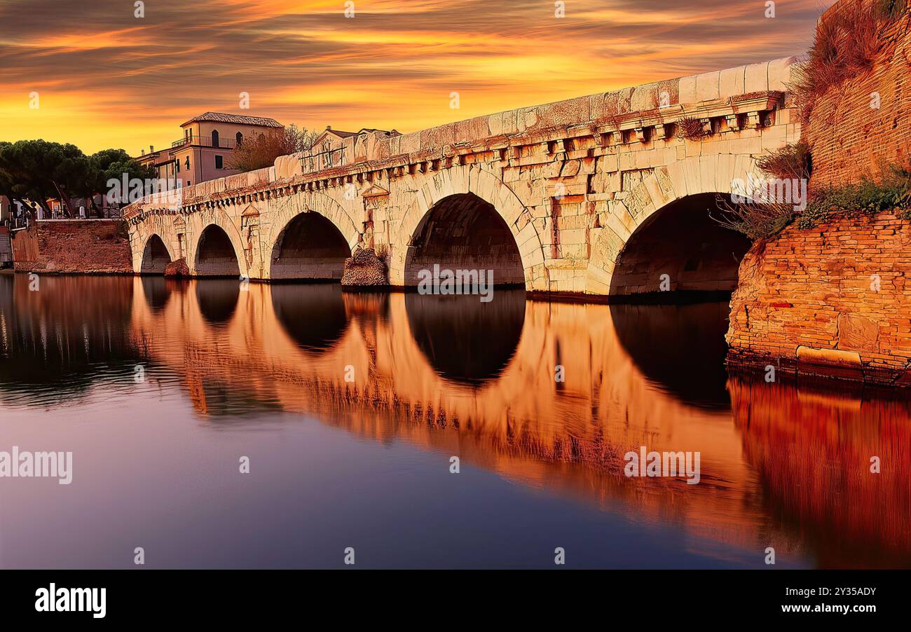 Stone bridge rome hi-res stock photography and images - Alamy