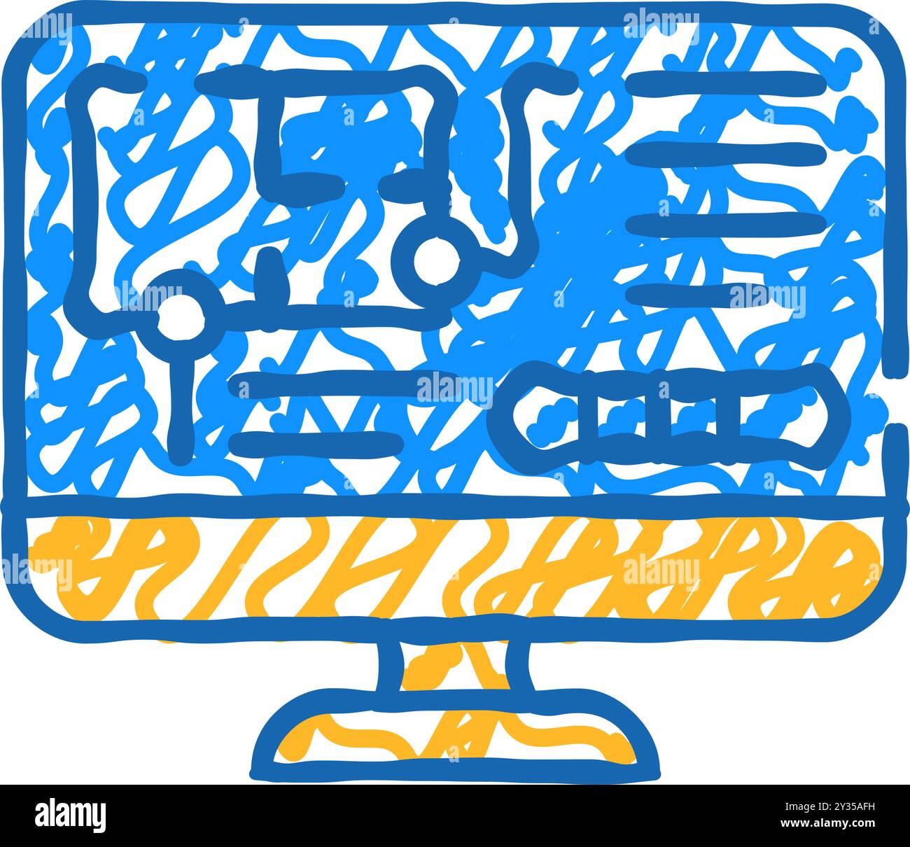 computer architect software icon doodle illustration Stock Vector Image ...