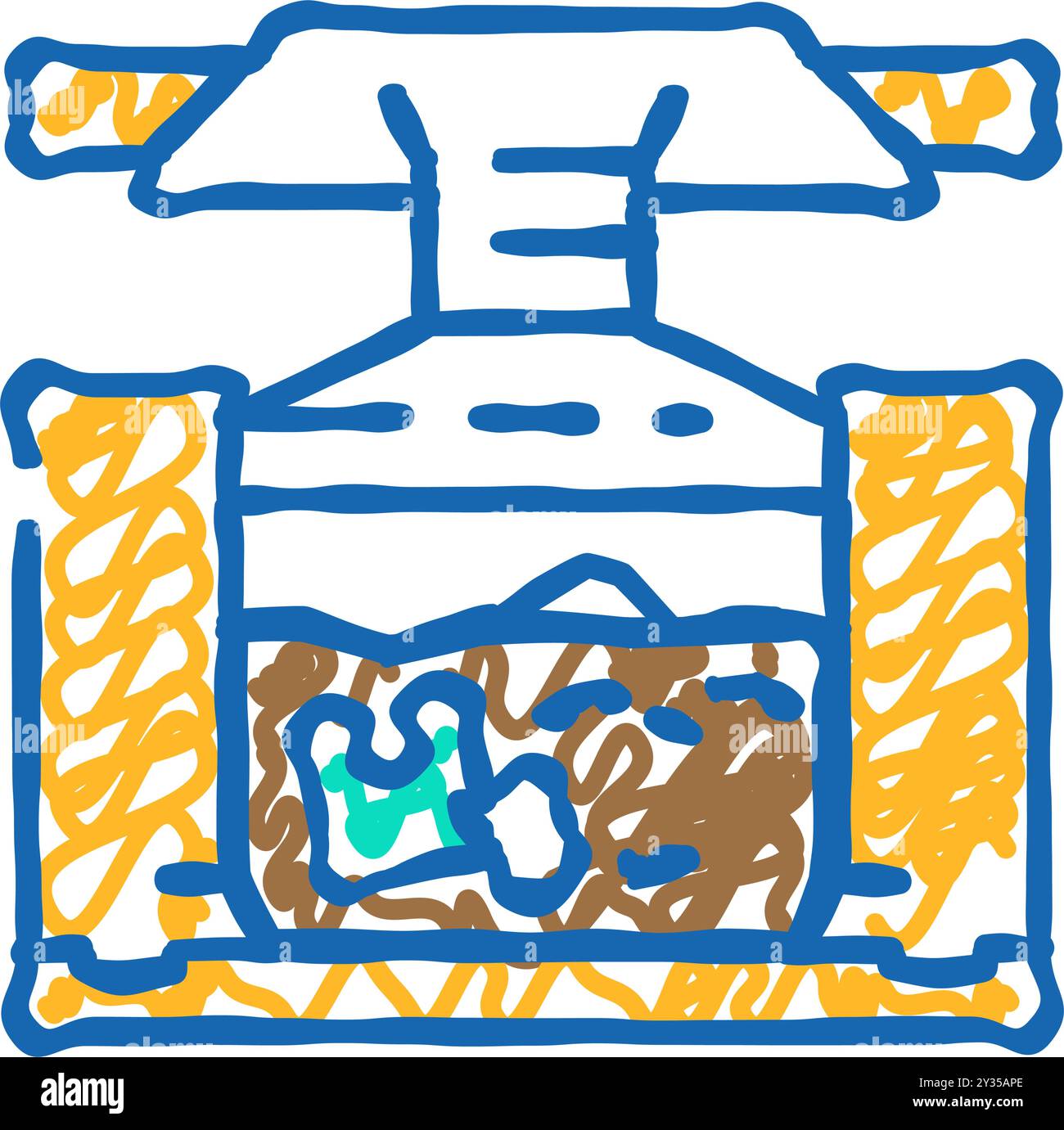 press equipment icon doodle illustration Stock Vector Image & Art - Alamy