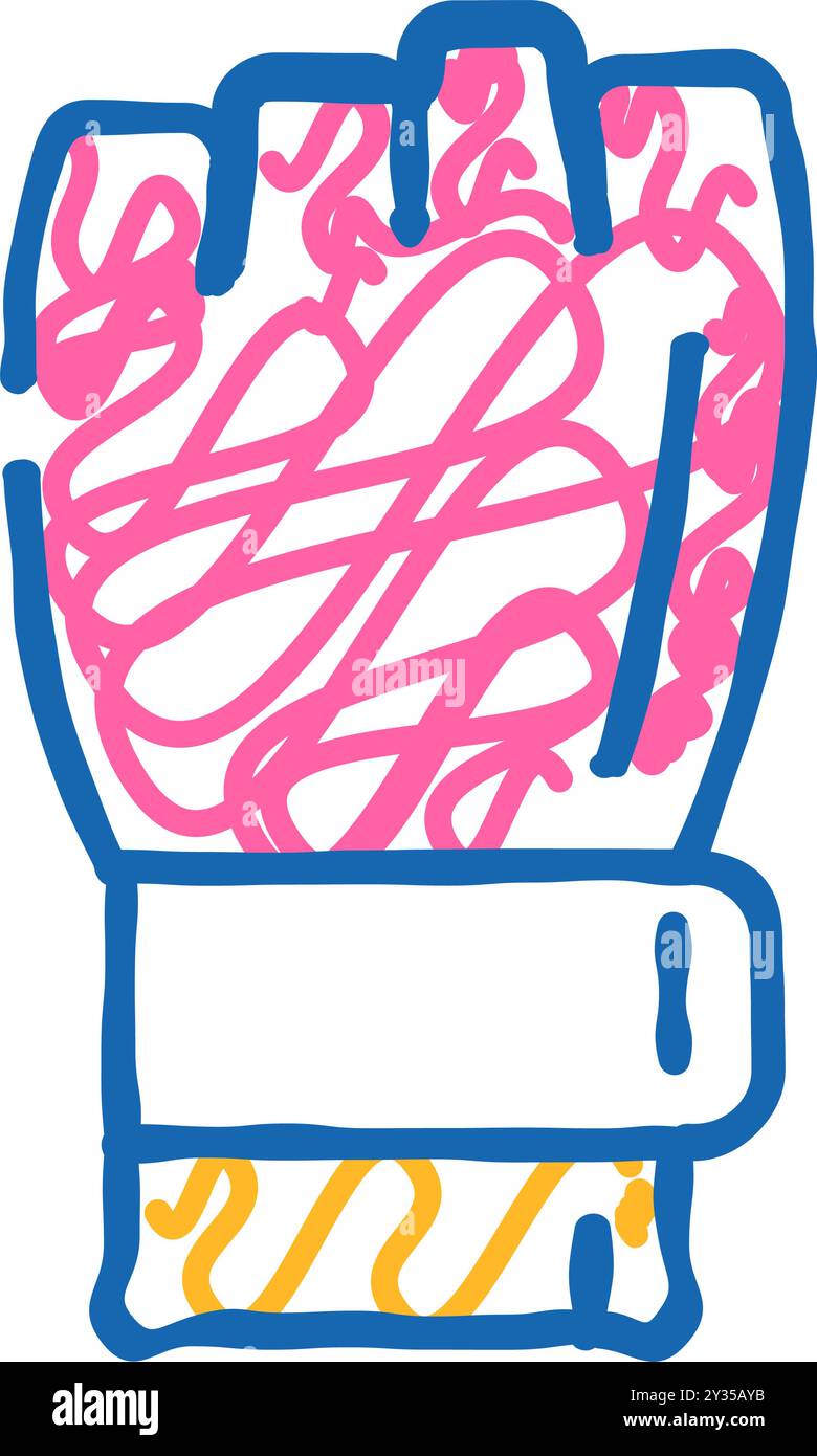 mma fight sport icon doodle illustration Stock Vector Image & Art - Alamy