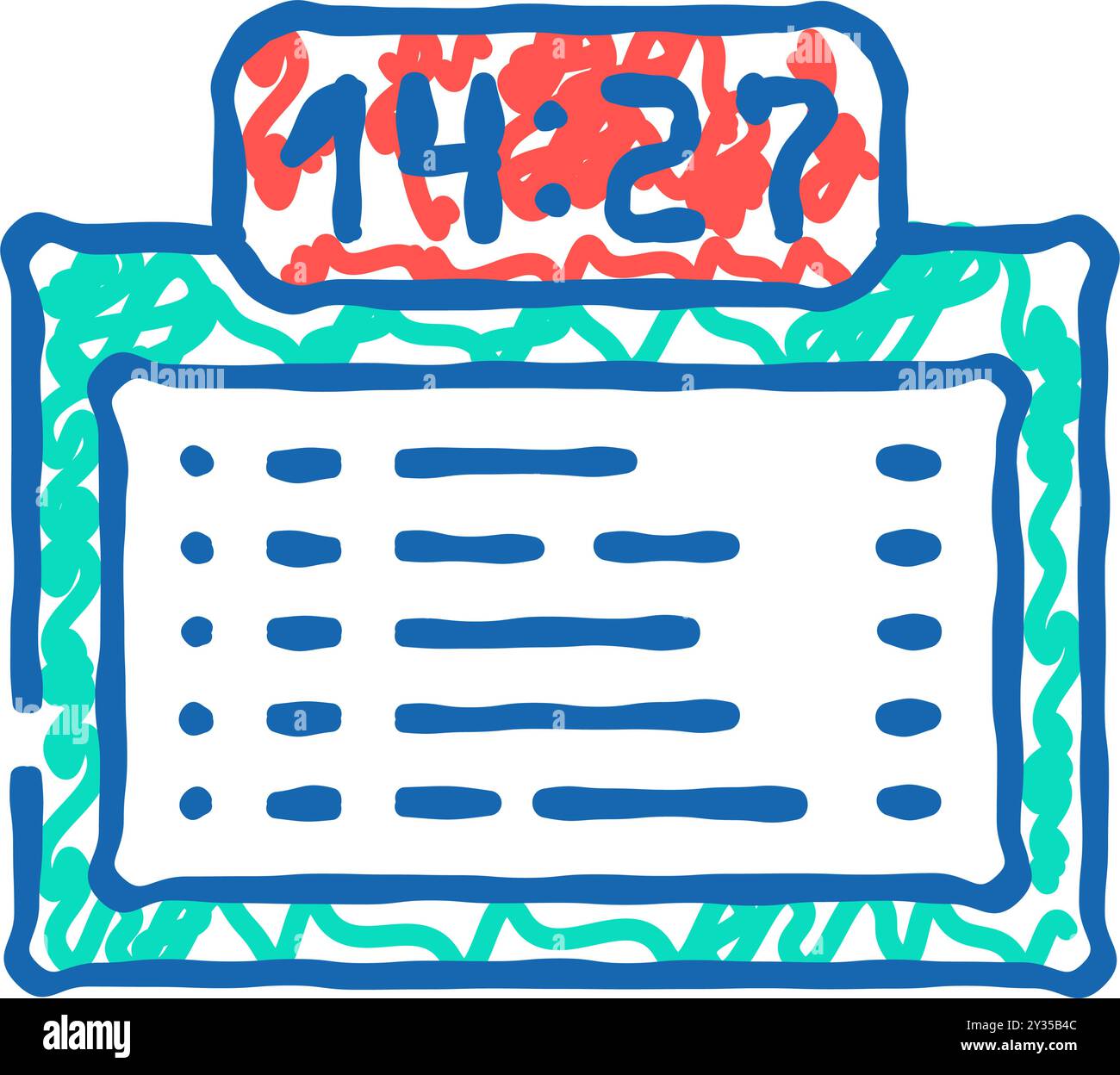 schedule information icon doodle illustration Stock Vector Image & Art ...