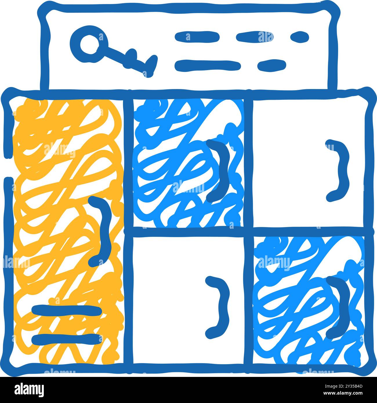 luggage storage airport icon doodle illustration Stock Vector Image ...