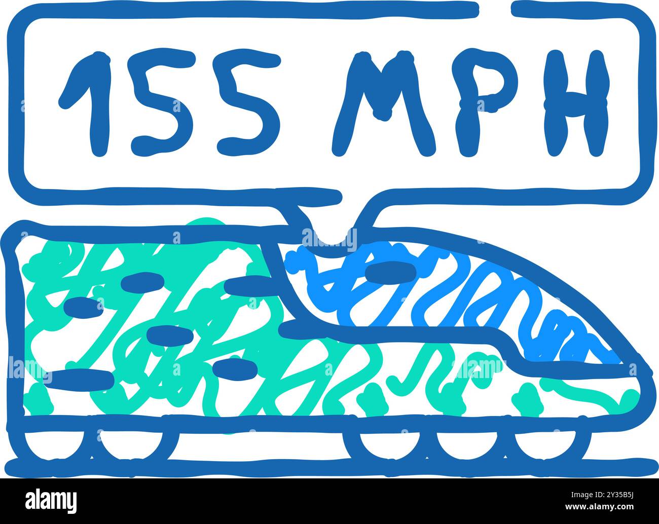 train speed icon doodle illustration Stock Vector Image & Art - Alamy