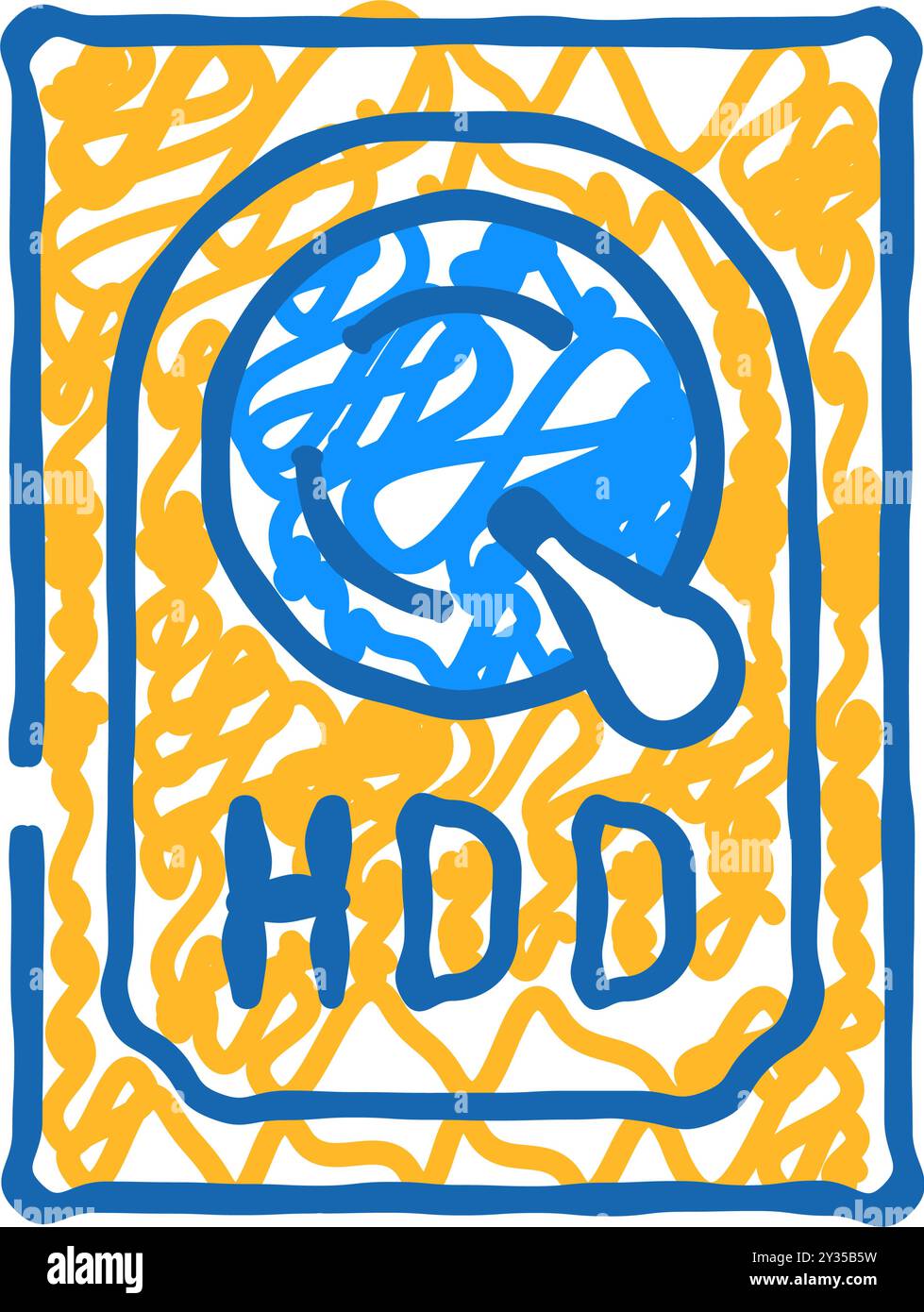 hdd computer part icon doodle illustration Stock Vector Image & Art - Alamy